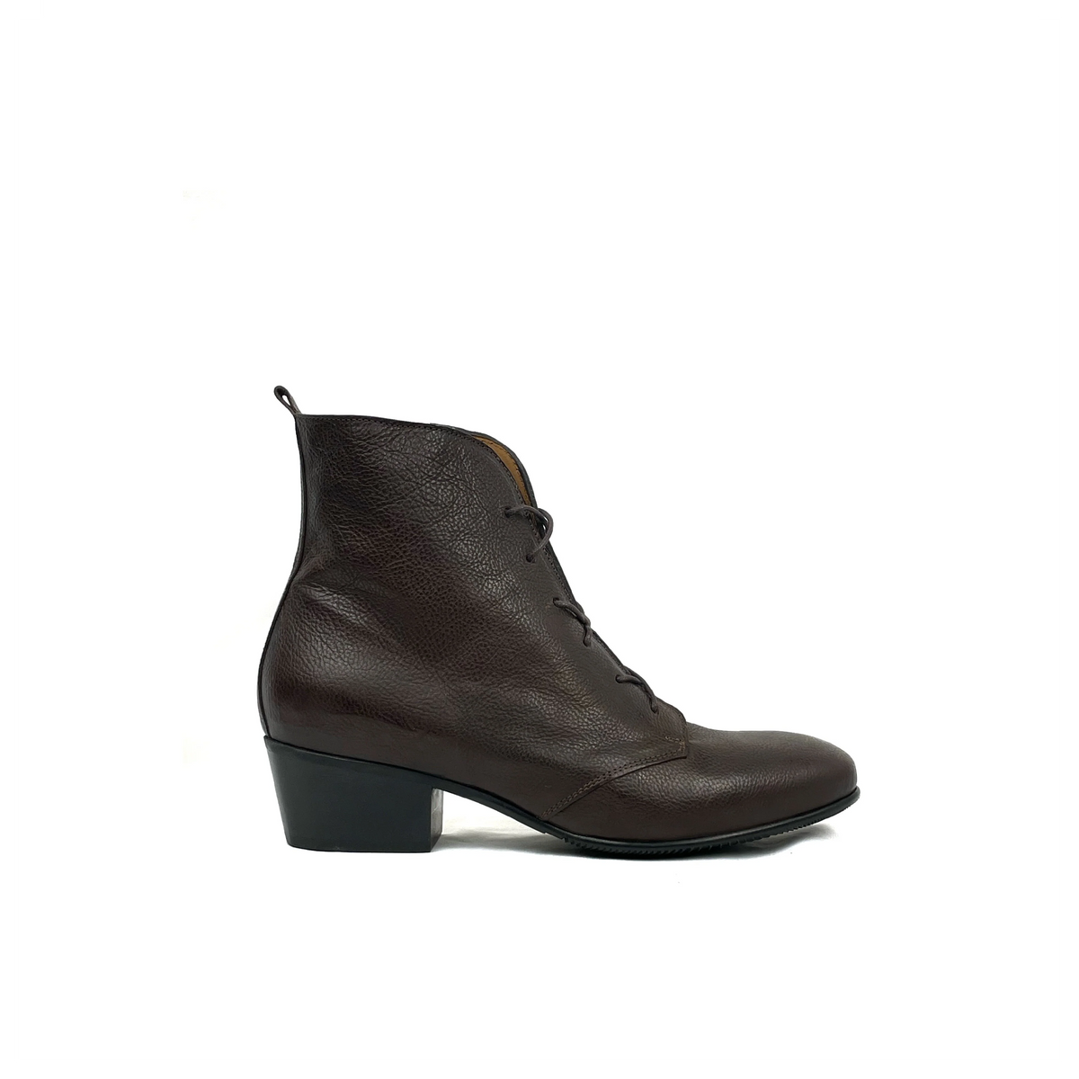 Stivaletti in Pelle Marrone Jane Low - La Marchigiana